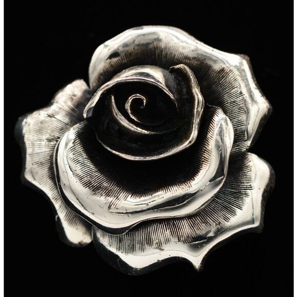 Tortolani | Jewelry | Tortolani Vintage Rose Pin Brooch Flower Chunky ...